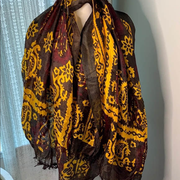 Accessories | Vintage Russian Batik Silk Scarf | Poshmark